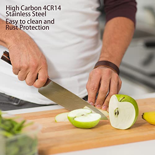 Professional Chef Knife 8 Inch, Sharp Kitchen Knife with Comfortable Handle, Cutting knife, High Carbon Stainless Steel Knife for Family & Restaurant, Cooking Gifts for Chef & Man with Gift Box