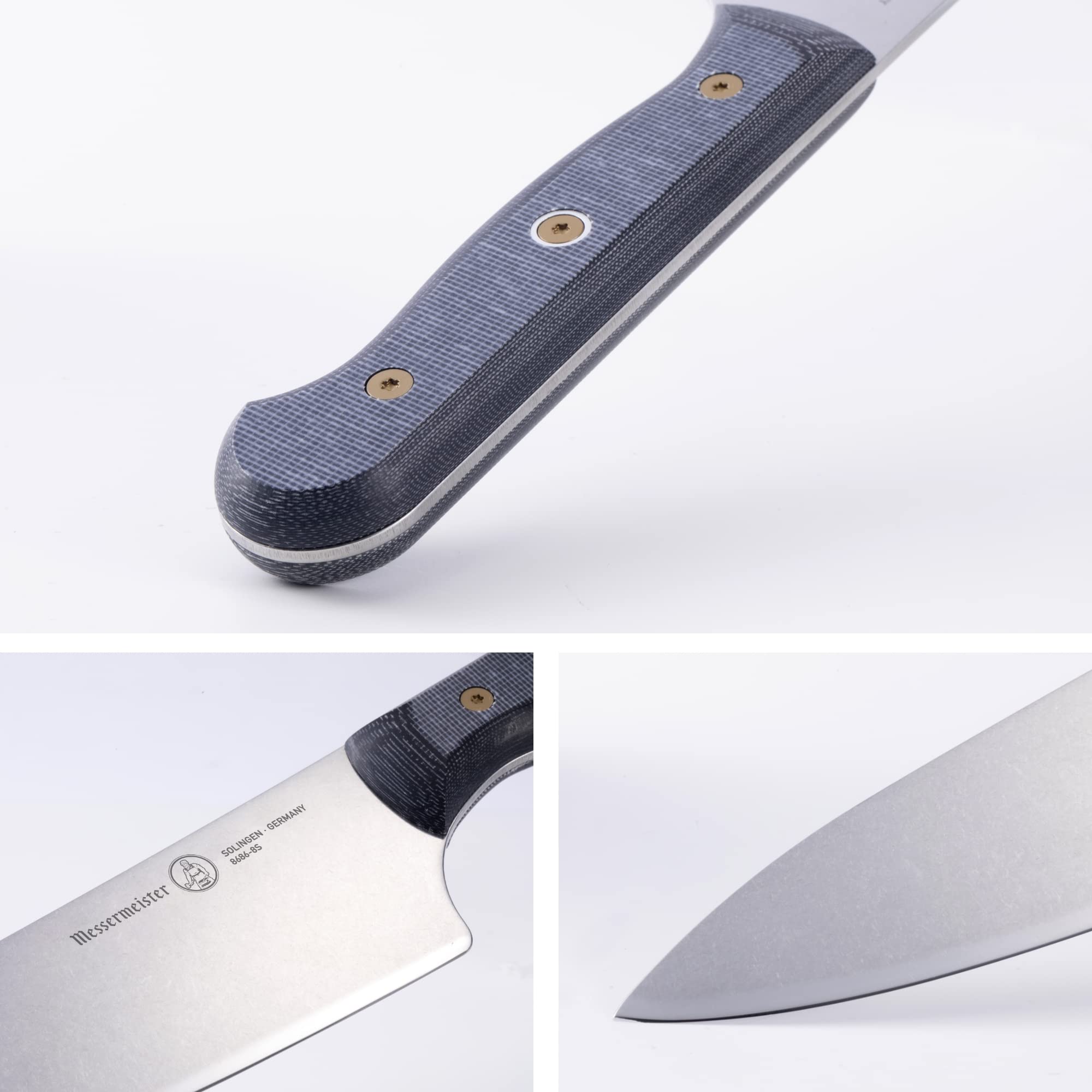 Messermeister Custom 8” Chef’s Knife - X50 German Stainless Steel - Rust Resistant & Easy to Maintain - Made in Solingen, Germany