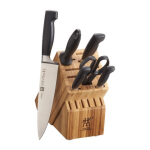 zwilling j.a. henckels four star 7-piece knife set with block