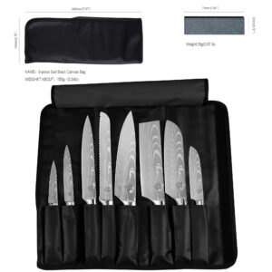 XYJ Kitchen Camping Knife Set Japanese Cooking Knives 7.5 Inch Forged Serbian Chef Knives 6.2 Inch Cleaver 6 Inch Boning Knife With Carry Bag Sheath