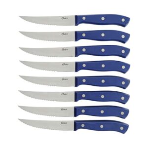 Oster - 128609.14 Oster Evansville High-Carbon Stainless Steel Cutlery Knife Block Set, 14-Piece, Yale Blue