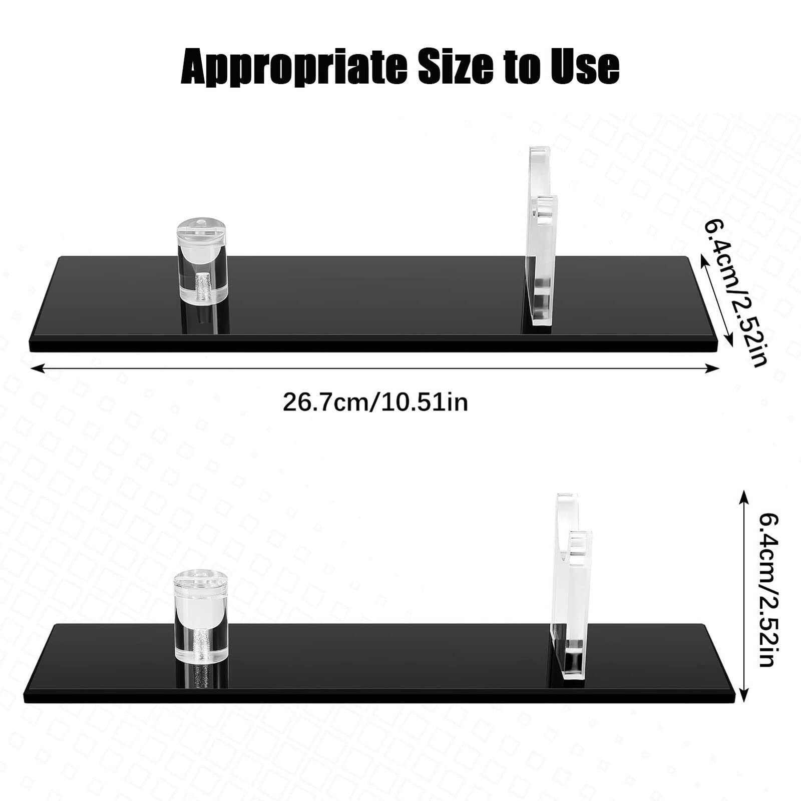 2 Pcs Knife Display Stand Acrylic Knife Stand Collection Display Stand Holder, Desktop Knife Display, Single Knife Holder for Home Decor (Black-2Pcs)