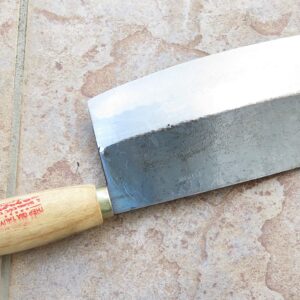 Crude - Chinese Vegetable Cleaver Knife, 7 inch, Carbon Steel, Super Thin & Light