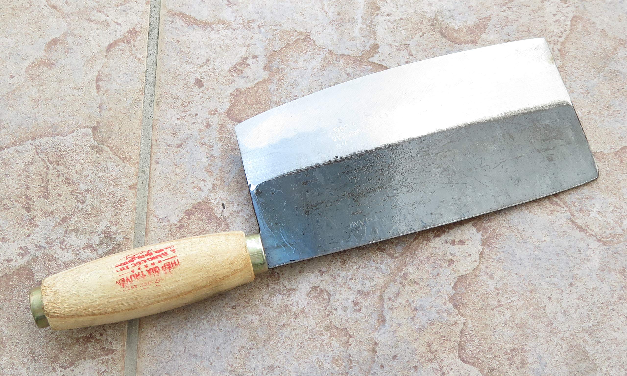 Crude - Chinese Vegetable Cleaver Knife, 7 inch, Carbon Steel, Super Thin & Light