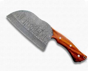 jnr traders damascus cleaver, damascus serbian chef knife, meat cleaver, 12 in cleaver chef knife, kitchen cleaver 5518ld