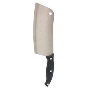 7 inch Butcher Knife Stainless Steel Meat Cleaver Professional Chef Kitchen Knife, Black, 1