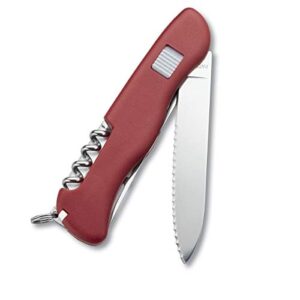 Victorinox 0.8303.W-X2 Cheese Knife Red 111mm Perfect for Cutting Cheese and Bread, Plus Opening Wine in VX Red 4.4 inches