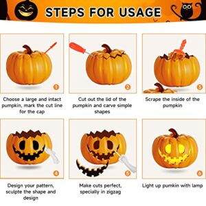 Kalafun Halloween Pumpkin Carving Kit - Halloween Pumpkin Carving Tools Heavy Duty Pumpkin Carving Set for Kids