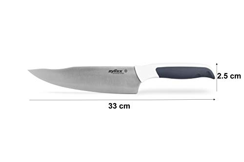 Zyliss E920210 Comfort Chef Knife | 18.5 cm/7.25 Inch | Japanese Stainless Steel | Black/White | Kitchen Knife | Dishwasher Safe | 5 Year Guarantee