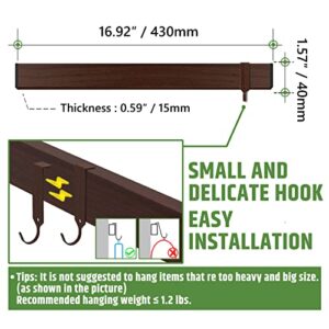 Fridge Applicable 17 inch Walnut Wood Grain Knife Magnetic Strip No Drilling,Magnetic Knife Holder For Wall,Magnetic Knife Rack,Magnetic Knife Bar