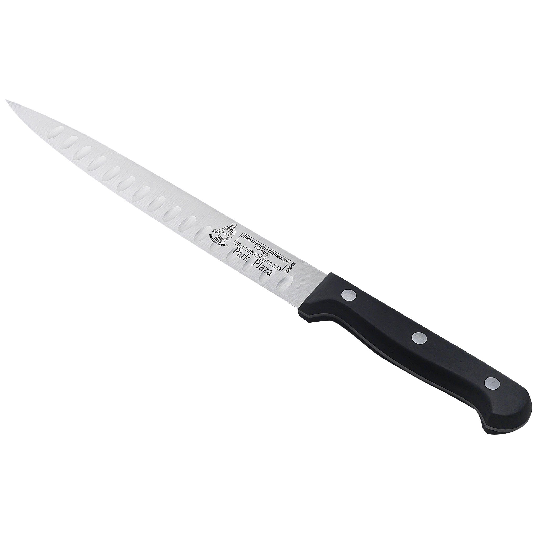 Messermeister Park Plaza Kullenschliff Carving Knife, 8-Inch