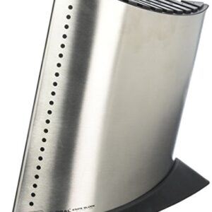 Global GKB-52, 10 Slot Knife Block, Stainless Steel