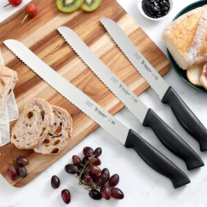 HUMBEE Cusine Pro, 10 inch Bread Knife, Serrated Knife Wave Razor-Sharp Blade Comfortable Grip Dishwasher Safe, NSF Certified