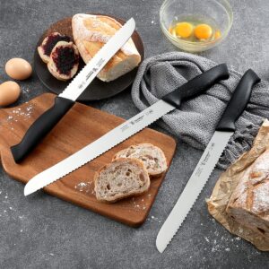 HUMBEE Cusine Pro, 10 inch Bread Knife, Serrated Knife Wave Razor-Sharp Blade Comfortable Grip Dishwasher Safe, NSF Certified