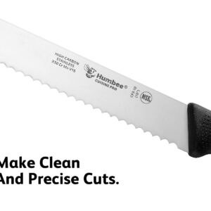 HUMBEE Cusine Pro, 10 inch Bread Knife, Serrated Knife Wave Razor-Sharp Blade Comfortable Grip Dishwasher Safe, NSF Certified