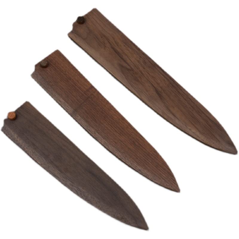 KMZ KITCHEN Wooden Saya Cover Blade Protector for Gyuto Knives 210mm 240mm 270mm (240mm/9inch)