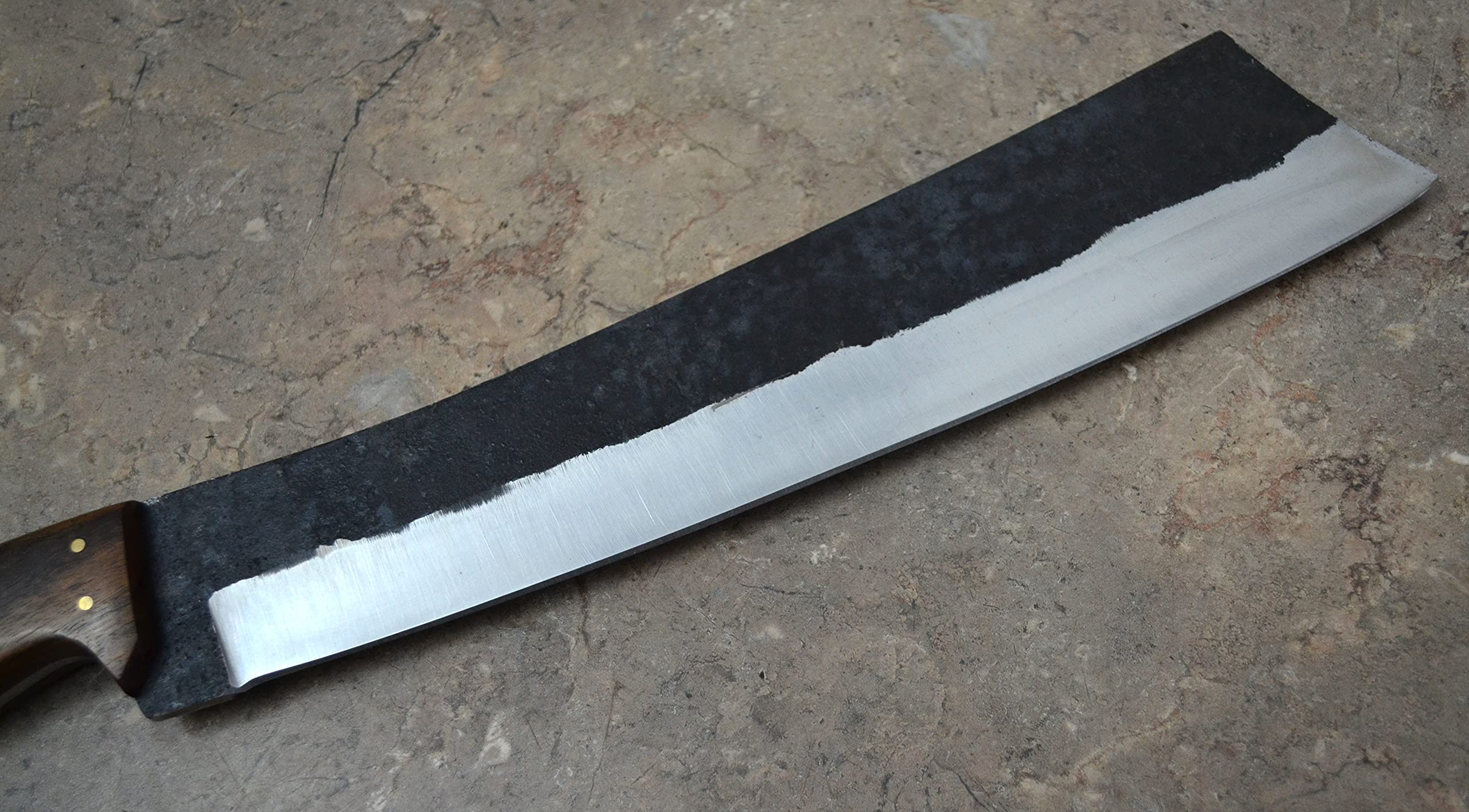 Gneric Ocean Axis Supplies Serbian Meat Cleaver Hand Forged Heavy Duty Bone Chopper Full Tang Butcher Knife High Carbon Steel Chef's Custom Made Rail Track Viking Machete