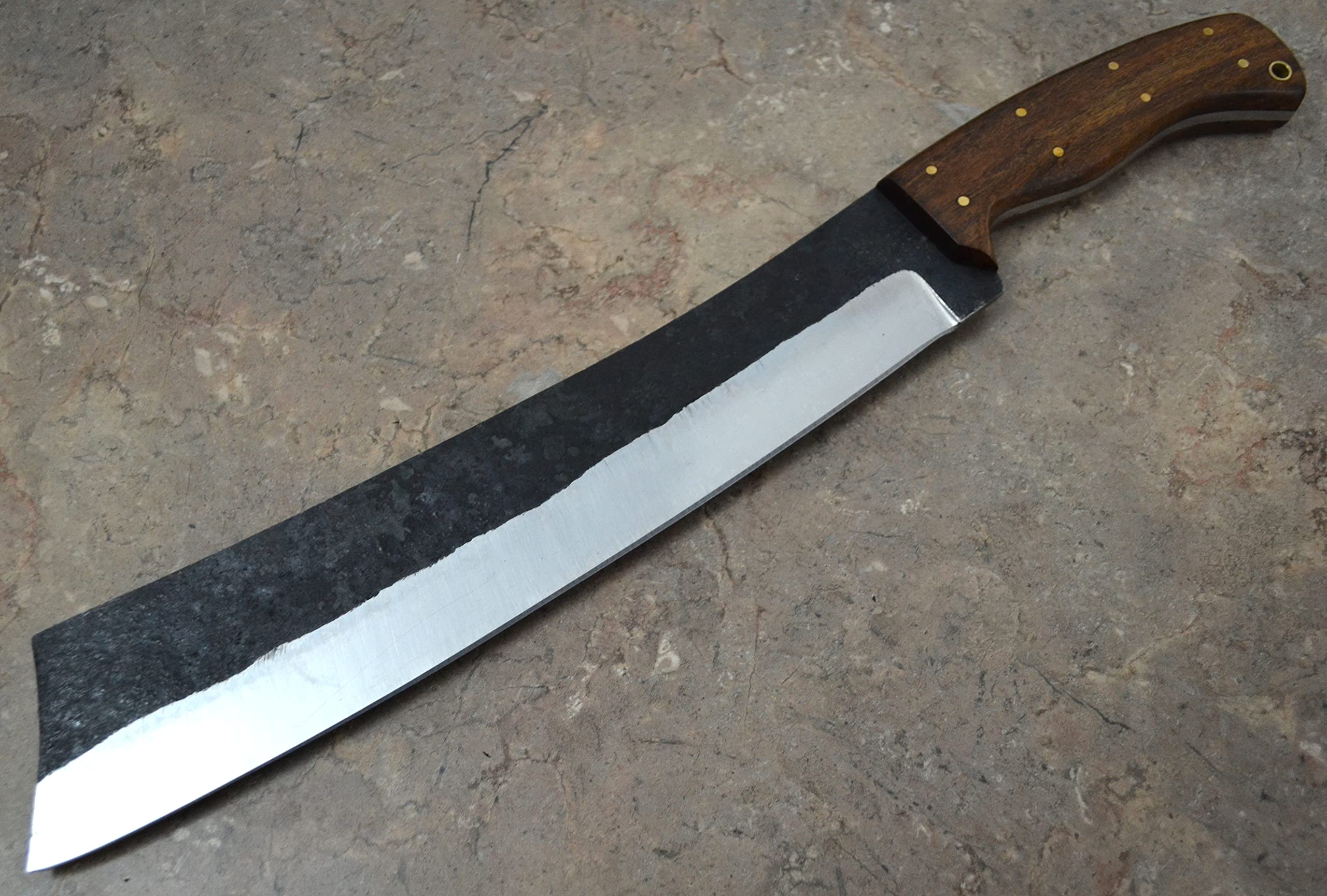 Gneric Ocean Axis Supplies Serbian Meat Cleaver Hand Forged Heavy Duty Bone Chopper Full Tang Butcher Knife High Carbon Steel Chef's Custom Made Rail Track Viking Machete