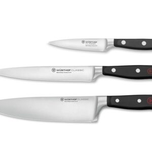 WÜSTHOF Classic 3-Piece Chef's Knife Set & Classic 7" Santoku Knife