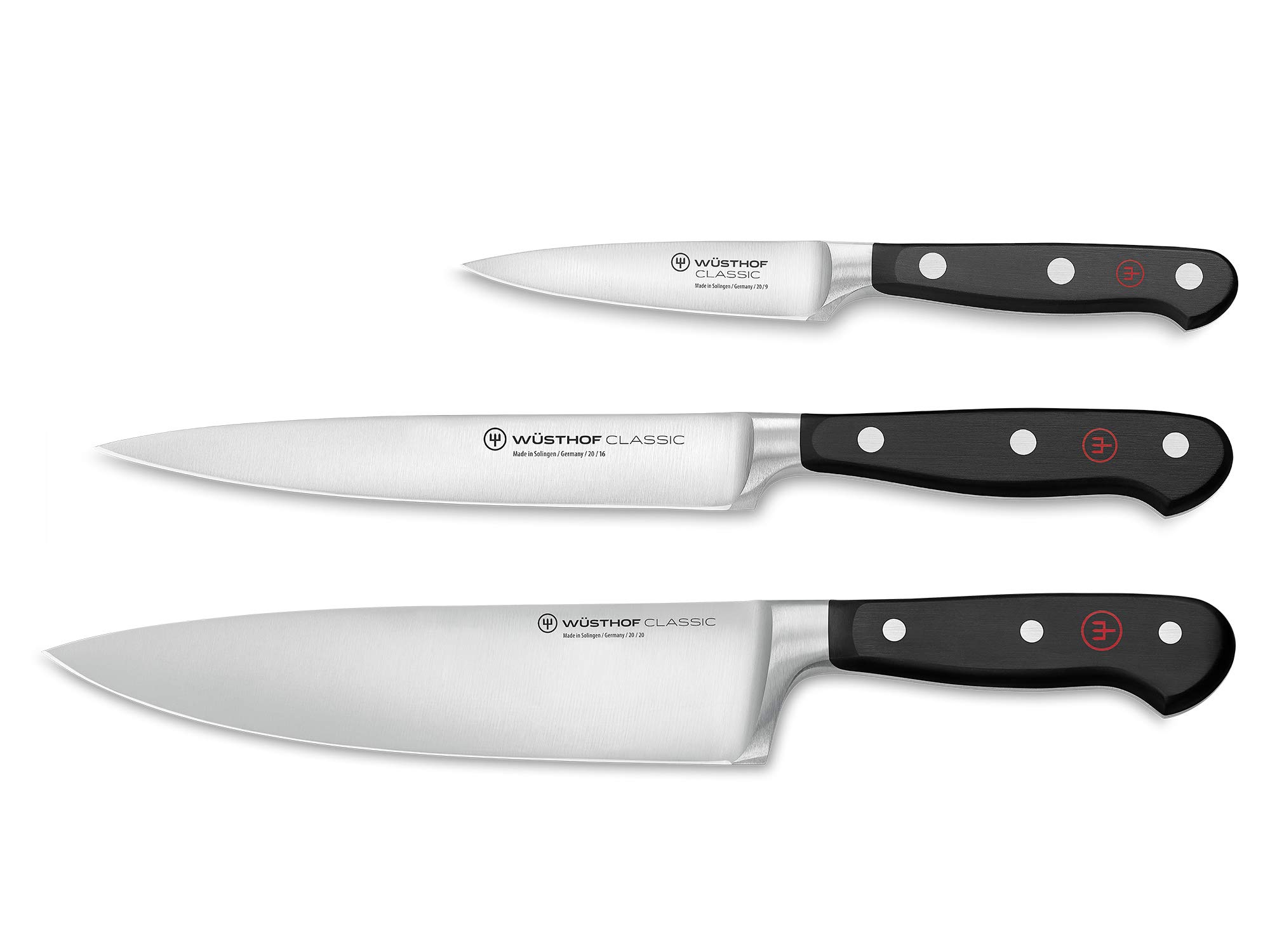 WÜSTHOF Classic 3-Piece Chef's Knife Set & Classic 7" Santoku Knife