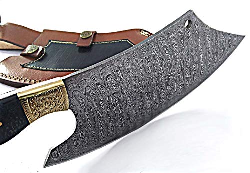 Damascus steel blade vegetable and meat cleaver Chopper chef's kitchen knife .SM105