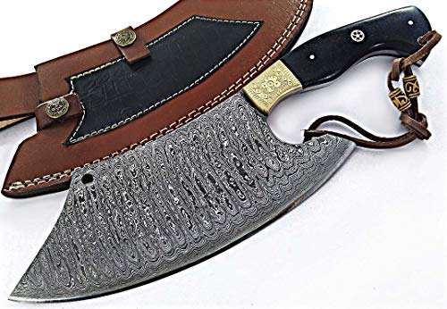 Damascus steel blade vegetable and meat cleaver Chopper chef's kitchen knife .SM105