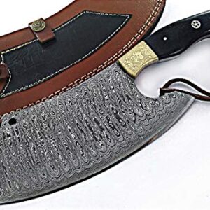 Damascus steel blade vegetable and meat cleaver Chopper chef's kitchen knife .SM105