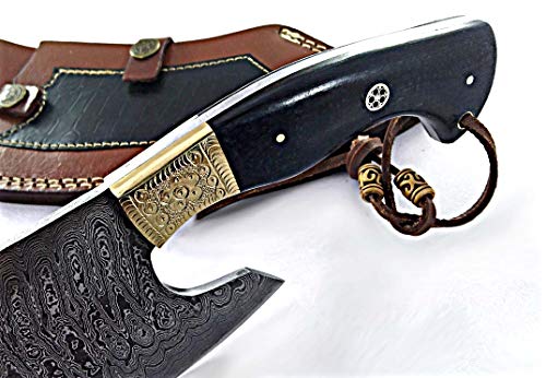 Damascus steel blade vegetable and meat cleaver Chopper chef's kitchen knife .SM105