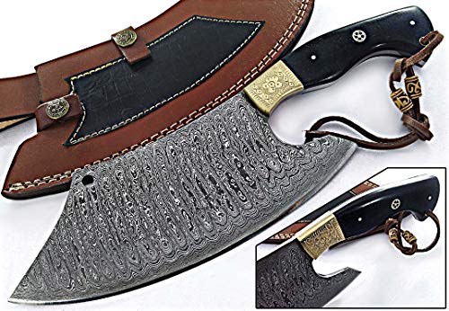 Damascus steel blade vegetable and meat cleaver Chopper chef's kitchen knife .SM105