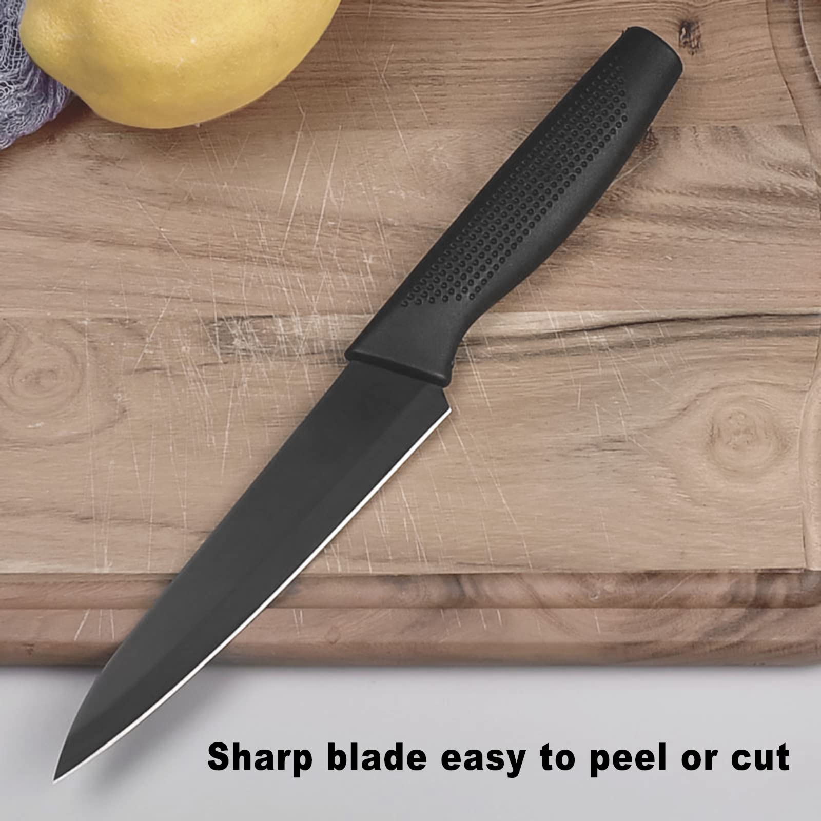 Lomgwumy Paring Knife, 3 Sharp and Durable Fruit Knife, Exquisite and Beautiful, the Black Blade is More Advanced, Fruit Knives Small is Suitable for Most Vegetables, Fruits and Meat