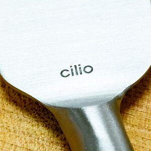 Cilio Piave Brushed Stainless Steel Cheese Knife in Wooden Box, Set of 4