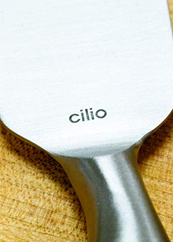 Cilio Piave Brushed Stainless Steel Cheese Knife in Wooden Box, Set of 4