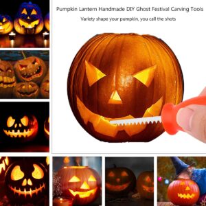 Amosfun 1 Set 6 Pcs Halloween Jack-o-Lantern Carving Carving Knives for Pumpkin Lamp Scraper Tool Halloween Pumpkin Carving Tools Fruit Carver Pumpkin Shaving Kit Props Metal