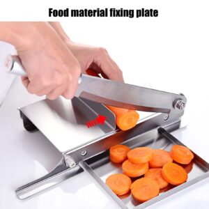 Wgwioo Frozen Meat Slicer, Manual Vegetable Cutting Machine, Stainless Steel Meat Cutter, Beef Mutton Roll Meat Cheese Food Slicer