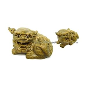 chinese wood carving / chinese crafts - lion