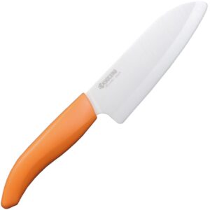 kyocera color kitchen series ceramic knife santoku type orange fkr-140or