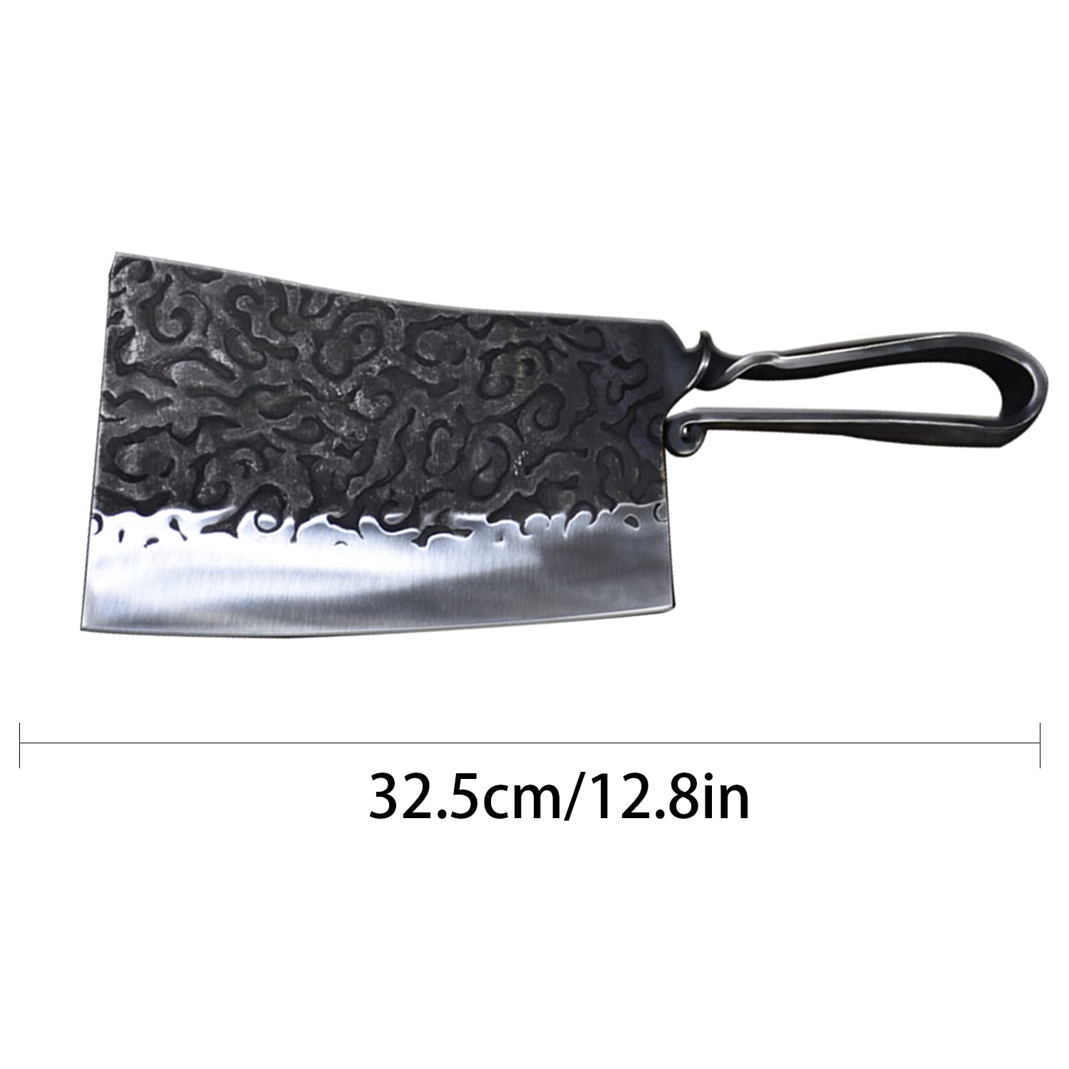 kljhld Hand-casted Full Tang integrated bone chopping knife butcher knife square shape, carbon steel sharp chef's knife for kitchen or outdoor cooking, most suitable for chopping, slicing and cutting