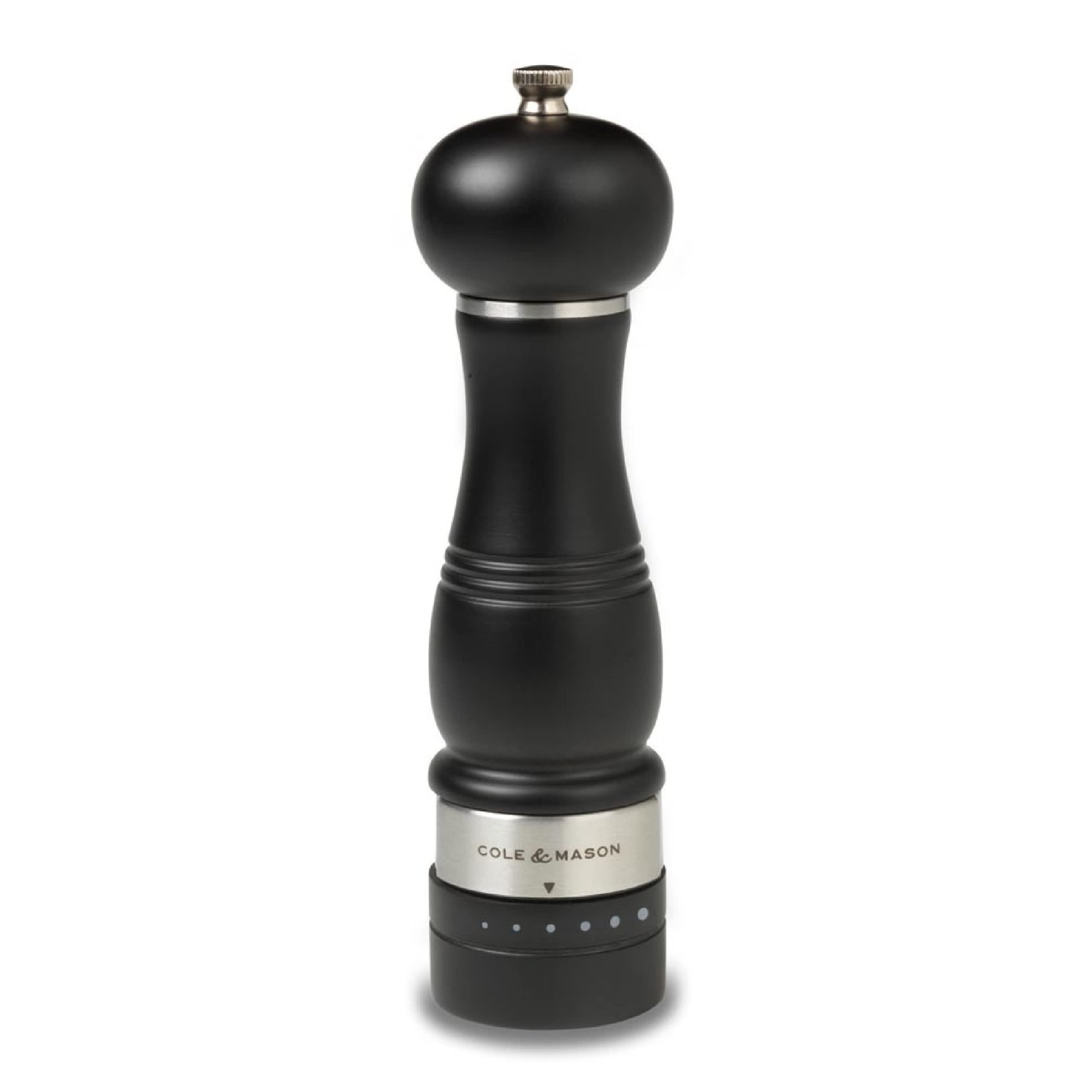 COLE & MASON Ardingly Wood Pepper Grinder - Wooden Mill Includes Gourmet Precision Mechanism and Premium Peppercorns, Dark Brown