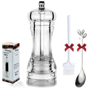 1PCS Pepper grinder Salt pepper grinder set Clear Mills transparent material transparent acrylic Kitchen seasoning supplies and tools pepper mill