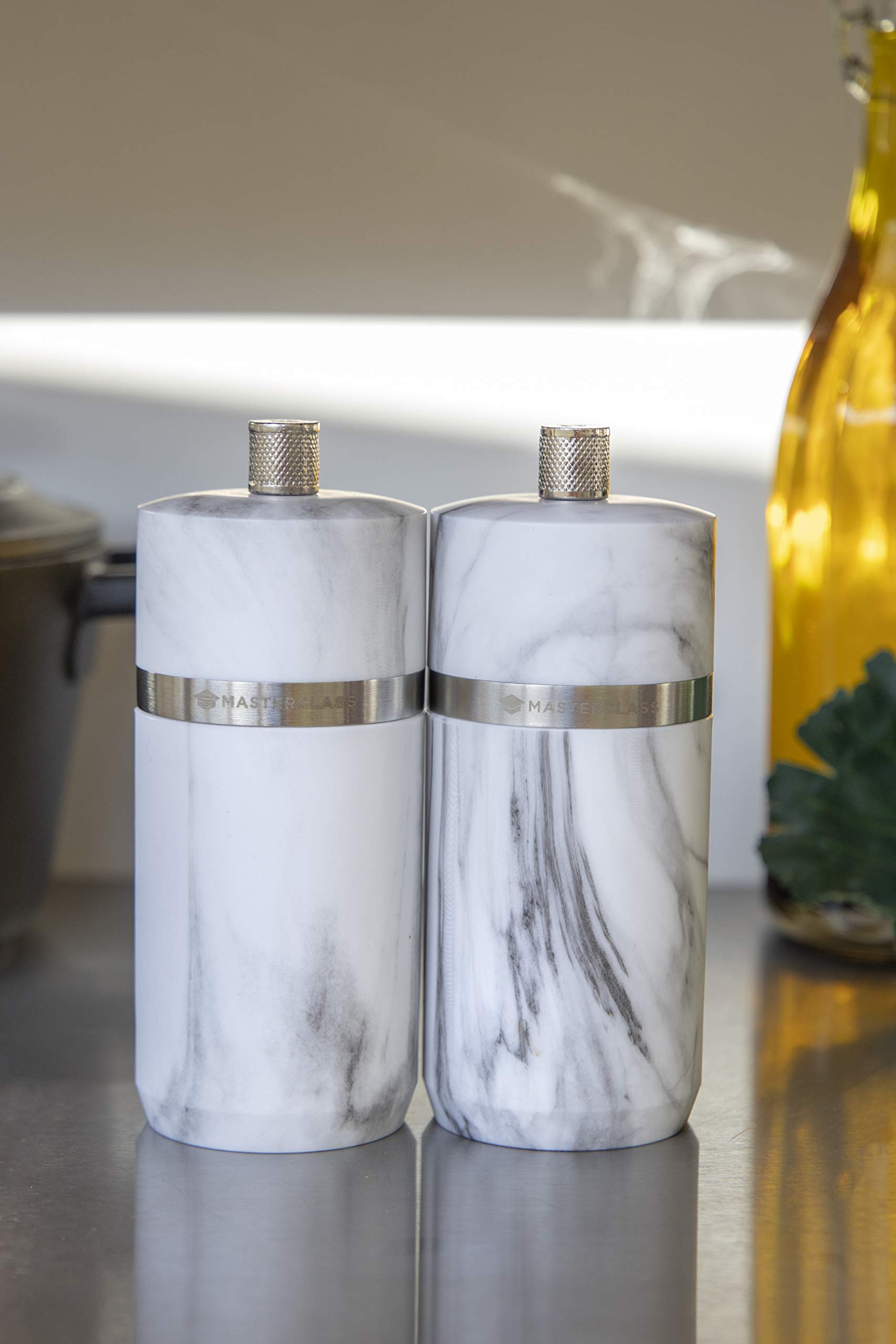 MasterClass Salt or Pepper Grinder, Plastic, Marble Effect, 12 cm