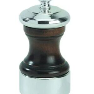 Peugeot Palace 4 Inch Silver Plated Pepper Mill, Antique Brown