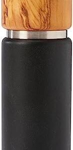 Zassenhaus Hannover Pepper Grinder Mill, 7-Inch, Matte Black/Natural Olive Wood