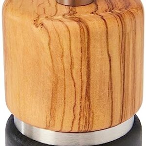 Zassenhaus Hannover Pepper Grinder Mill, 7-Inch, Matte Black/Natural Olive Wood