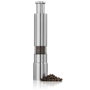 aland kitchen stainless steel manual thumb push salt machine seasoning powder mill pepper spice powder tool