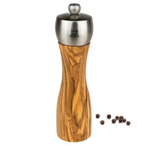 peugeot classic fidji pepper mill, olive wood, 20 cm