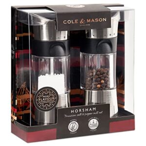 Cole & Mason Precision Horsham Inverta Salt and Pepper Mill Gift Set, Chrome, 15 cm