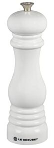 le creuset pepper mill, 8" x 2 1/2", white