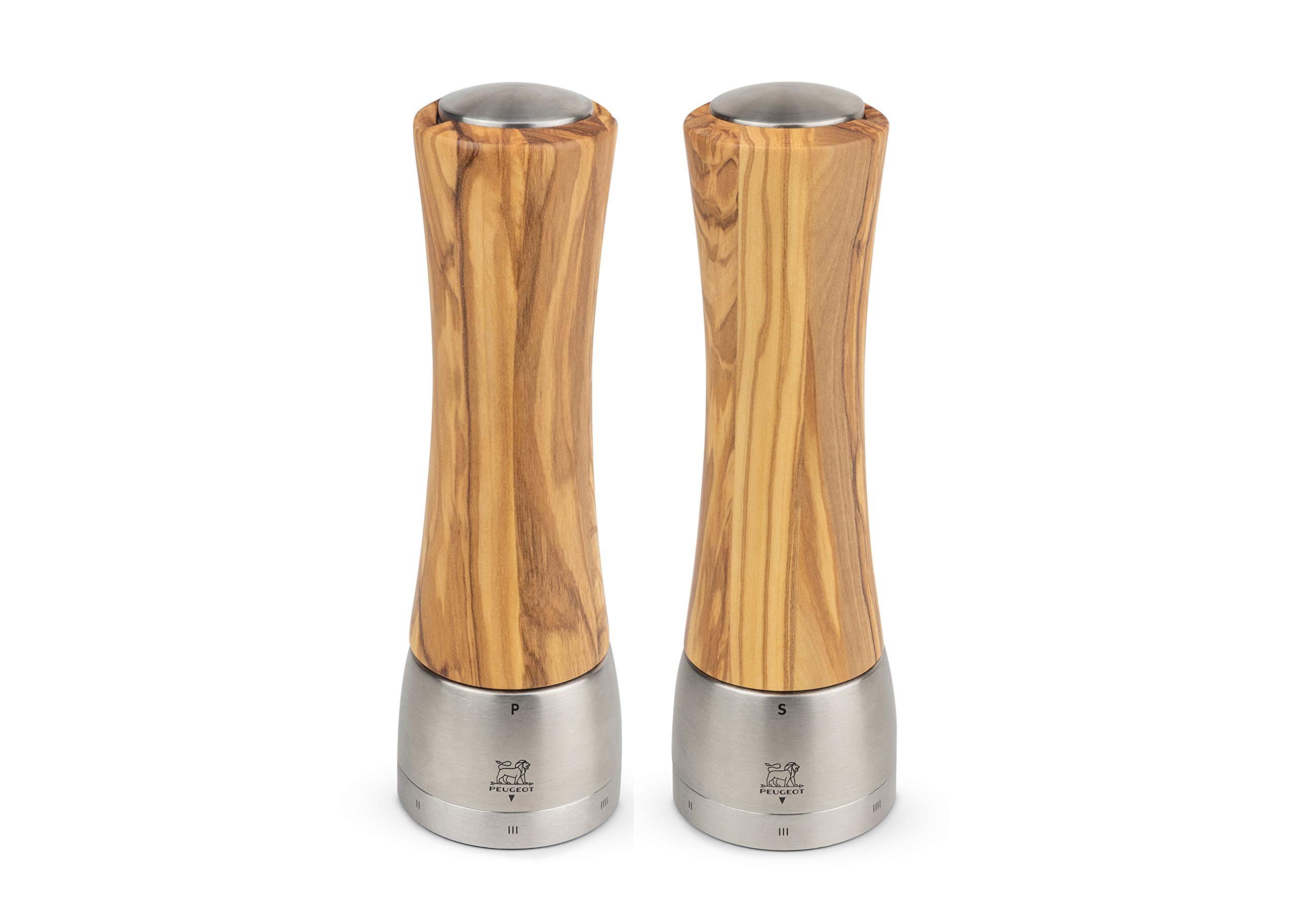 Peugeot Madras u'Select Olive Wood Mill Pepper & Salt Mill Set, 8.25-in