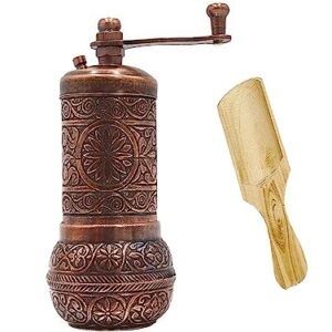 Küchengeräte Decorative Black Pepper & Coffee Grinder Refillable Turkish Spice Mill with Adjustable Coarseness - Manual Pepper Mill with Handle - Spice Grinder Metal with Hand Crank - Best Gift Idea