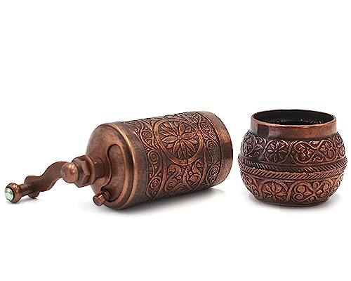 Küchengeräte Decorative Black Pepper & Coffee Grinder Refillable Turkish Spice Mill with Adjustable Coarseness - Manual Pepper Mill with Handle - Spice Grinder Metal with Hand Crank - Best Gift Idea